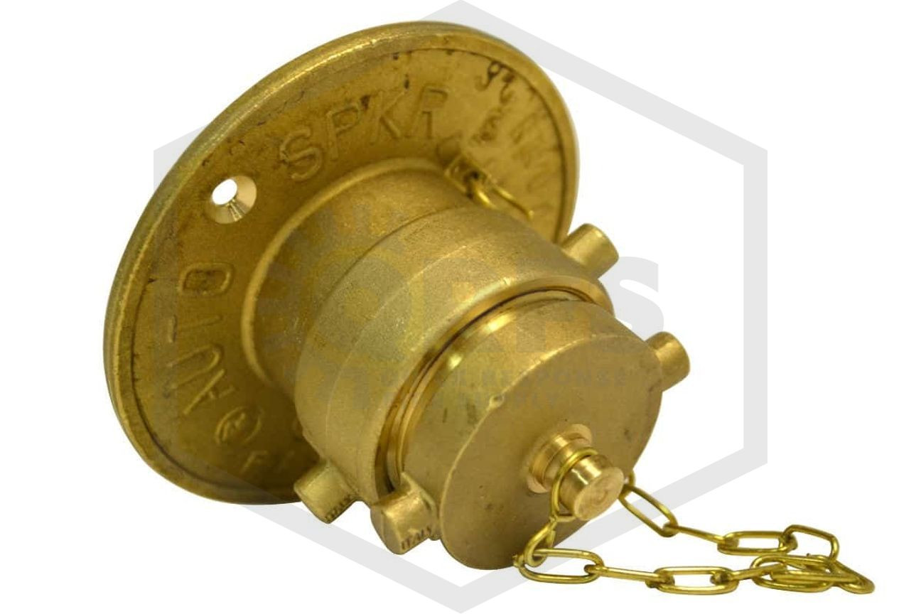 FDC Exposed Straight Single Clapper Brass Auto Spkr 4 in. NPT x 2-1/2 ...