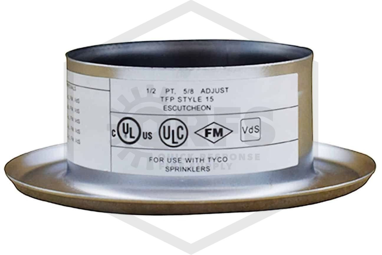 Recessed Escutcheon | Tyco® Style 15 | 1/2 in. | Chrome