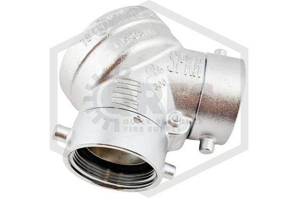 FDC Exposed Straight Single Clapper Brass Auto Spkr 4 in. NPT x 2-1/2 ...