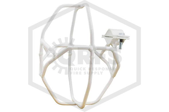 Heavy Duty Fire Sprinkler Head Guard | Horizontal Mount | White