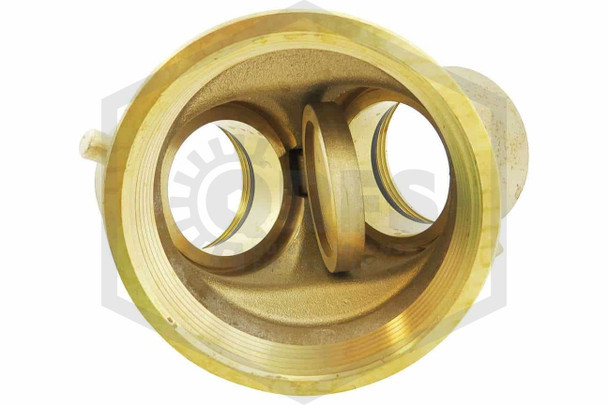 FDC Exposed Straight Single Clapper Brass Auto Spkr 4 in. NPT x 2-1/2 ...