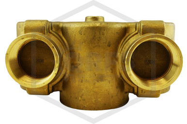 Recessed Angled FDC | 4 x 2.5 x 2.5 NPT | Cast Brass