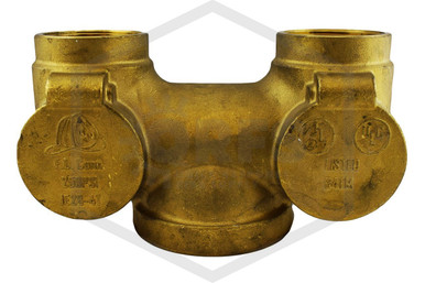 Recessed Straight FDC | 4 x 2.5 x 2.5 NPT | Cast Brass