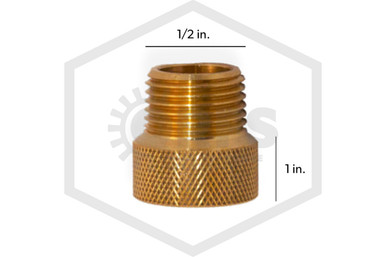 Sprinkler Head Extension | Brass | 1 in. x 1/2 in. NPT