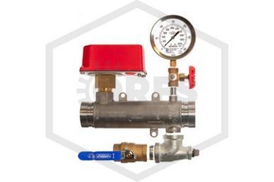Residential Riser with Ball Valve | 2 in. NPT | Grooved | 300 PSI | 650 ...