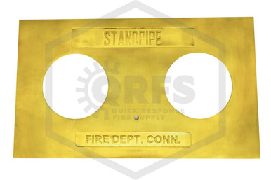 3 in. Square FDC Plate | Standpipe | Polished Brass