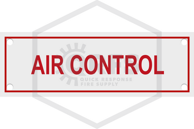 Air Control Sign | 6 in. x 2 in. | White & Red
