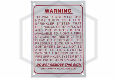 Home Warning Sign | 5 in. x 7 in. | White & Red