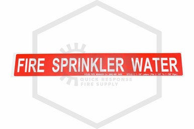 Fire Sprinkler Water Decal Pipe Markers 2 in. x 14 in.