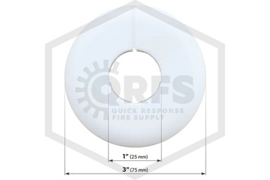 Pipe Wall Plate | Plastic | White | 3/4 in. IPS | 1 in.