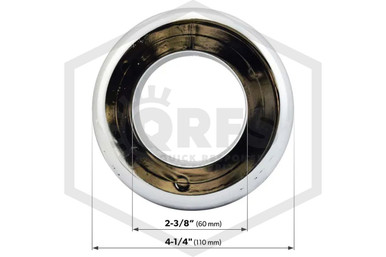 Pipe Wall Plate | Plastic | Chrome | 2 in. IPS | 2-3/8 in.