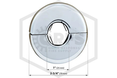 Pipe Wall Plate | Metal | Chrome | 1/2 in. IPS | 7/8 in.