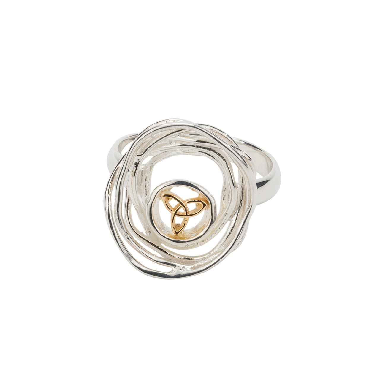 Keith Jack | Celtic Cradle of Life Silver and 10kt Ring - Burnett's ...