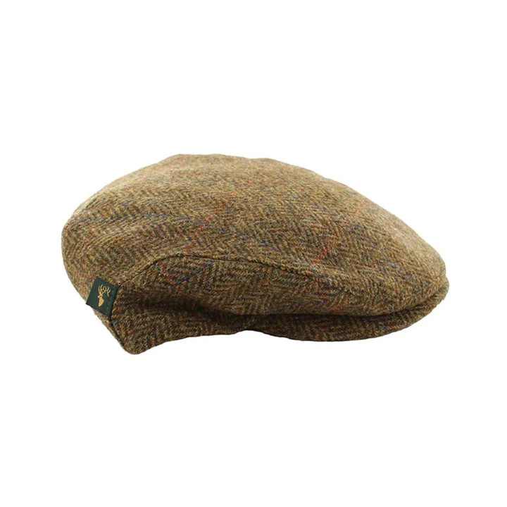 Mucros Weavers | Men's Tweed Trinity Wool Cap - Yellow Herringbone ...