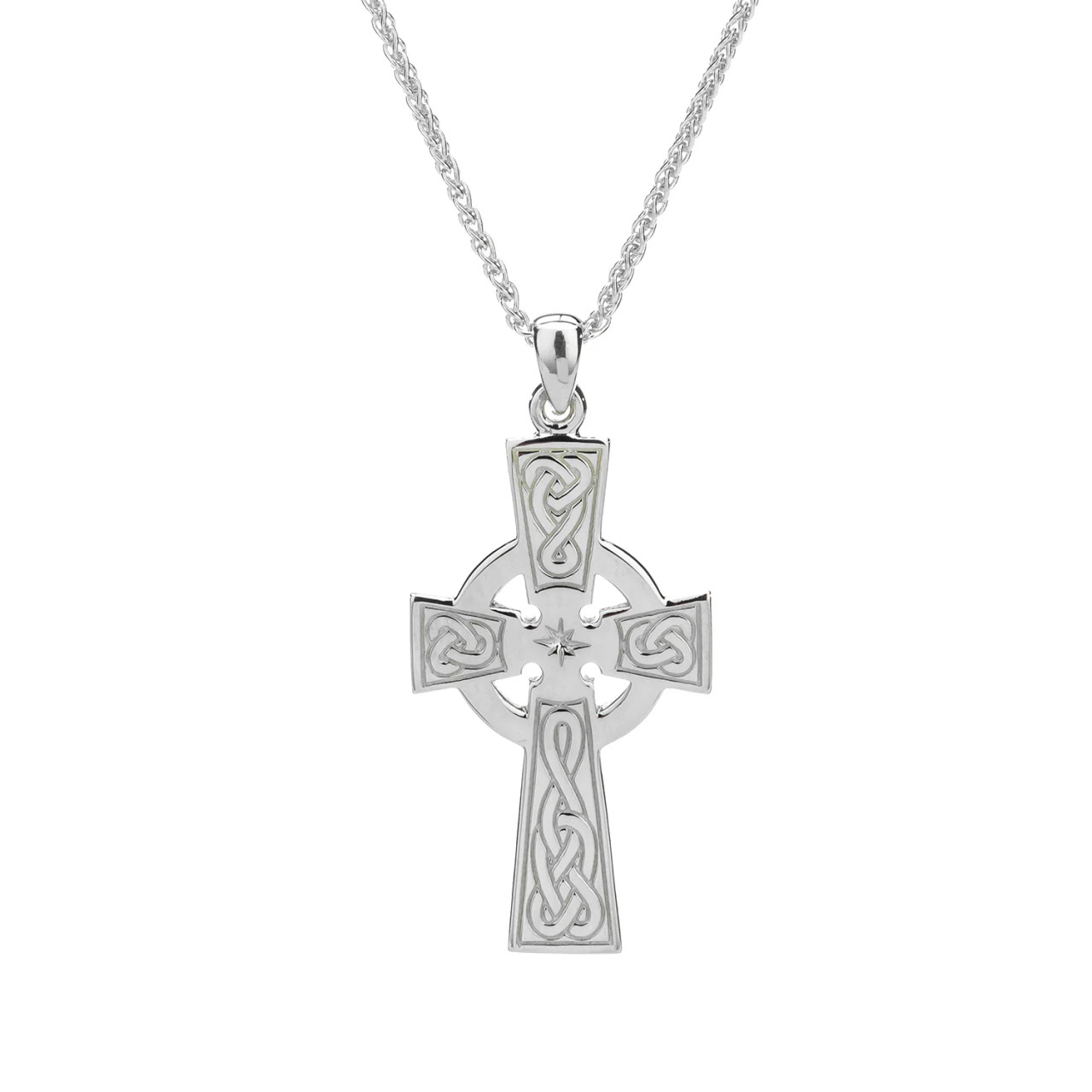 Keith Jack | Celtic Cross Star Center Pendant Large Sterling Silver ...