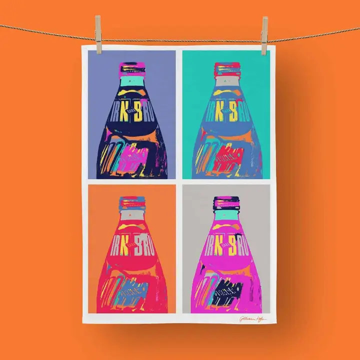 Gillian Kyle | Irn-Bru Pop! Art Tea Towel - Burnett's & Struth Scottish ...