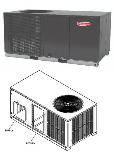 Goodman 2 Ton Package Unit - R410A - Horizontal Discharge
