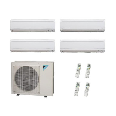 48,000 Btu 20.2 Seer Daikin 4 Zone Wall Mount Mini Split Heat Pump ...