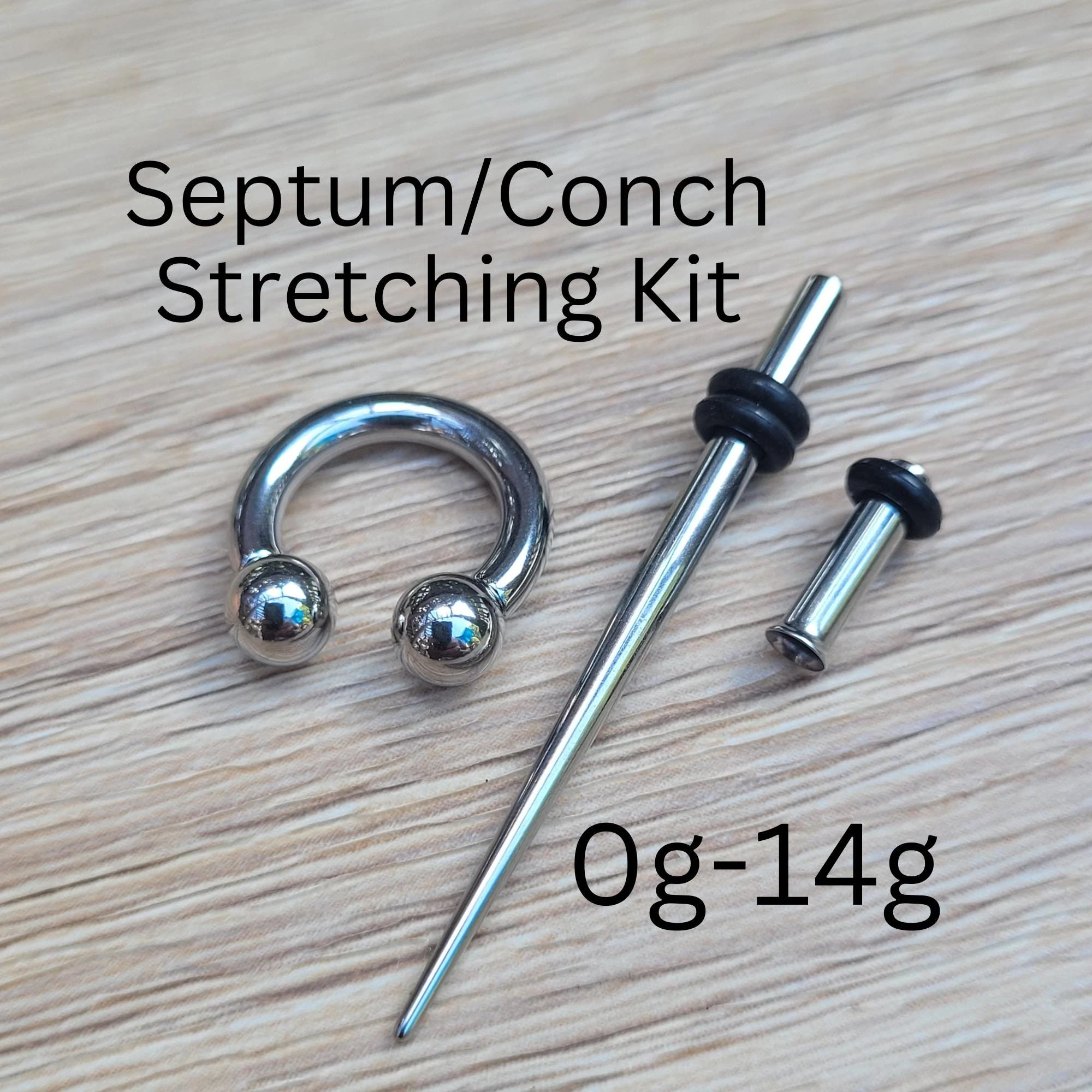 Ear Tunnels And Plugs Pair Black Steel Tapers And Tunnels Ear ...