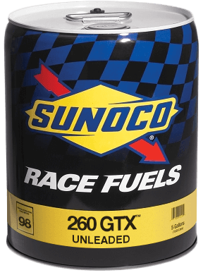 Sunoco 260 GTX 98 Octane Unleaded Race Fuel Sunoco 260 GTX 98 Octane Unleaded Race Fuel