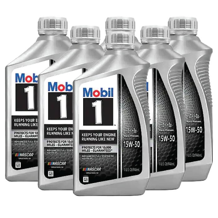 Buy Mobil 1 Advanced Full Synthetic SAE 15w-50 Racing Motor Oil Here