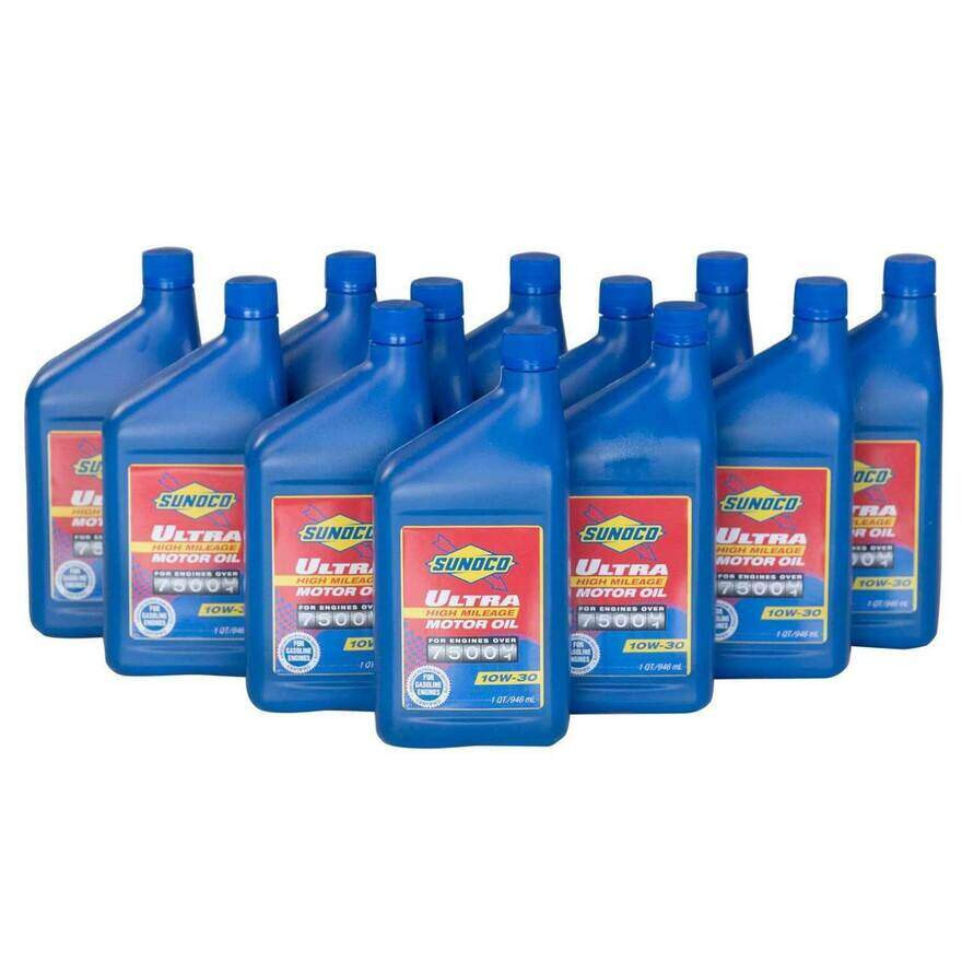 Buy Sunoco Ultra High Mileage SAE 10w-30 Synthetic Blend Motor Oil for ...