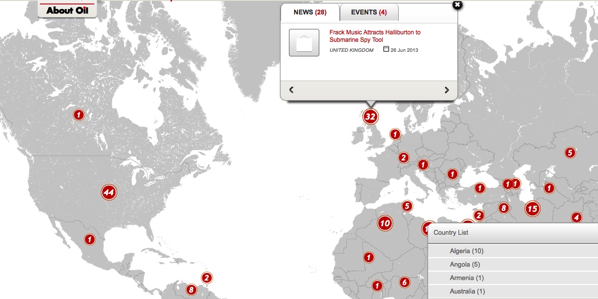 Interactive Real Time Map Of The Oil World - Petroleum Service Company