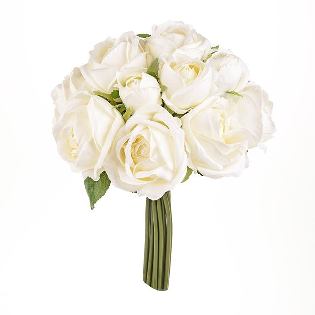 Rose Bundle Cream 15 Stems 37 cm - Country Baskets