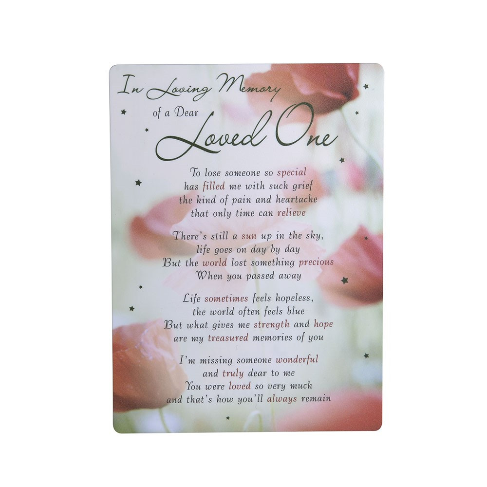 Cards In Loving Memory Of A Dear Loved One - Country Baskets