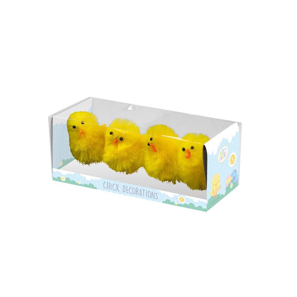 Easter Chick Decorations 4pk | Easter Novelty & Display | Country Baskets