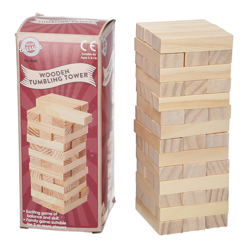 WOOD TUMBLING TOWER - Country Baskets