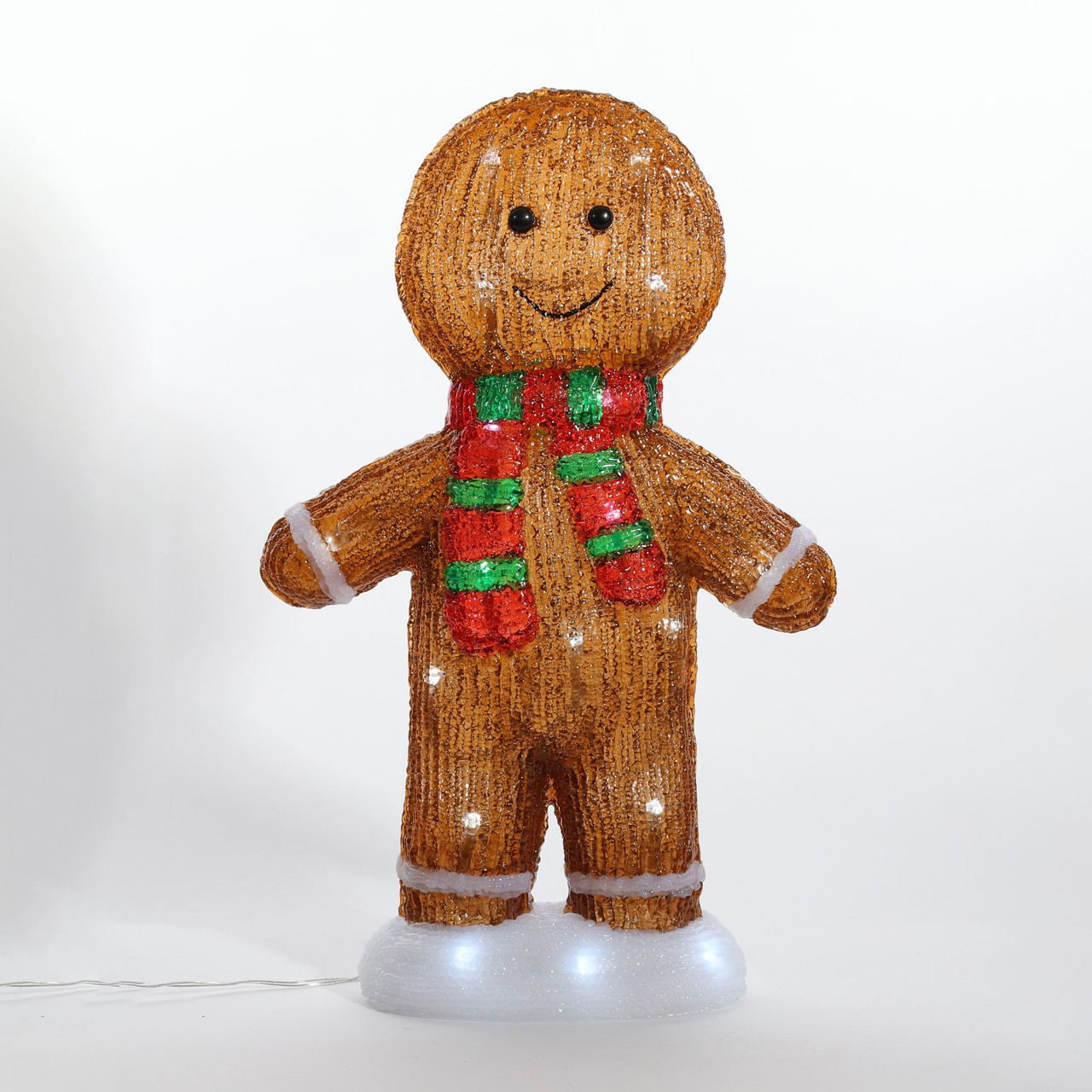 Light up Acrylic Gingerbread Man 39cm High 30 LED mains powered ...