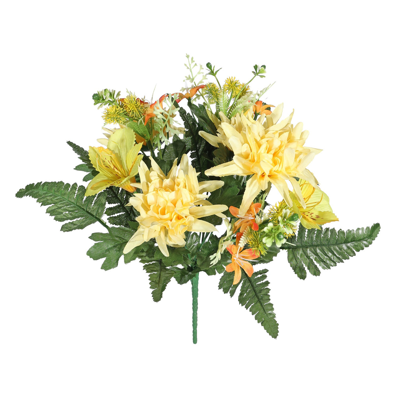 Pembroke Rose Alstro Mixed Bunch - Yellow - Country Baskets