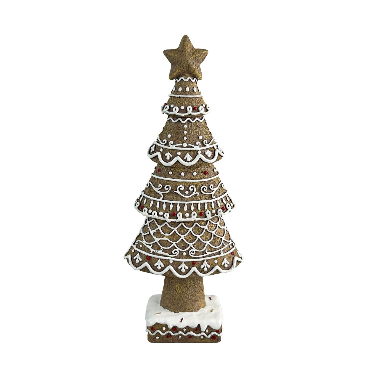 Gingerbread Tree with Star H31cm | Novelty Christmas Ornaments ...