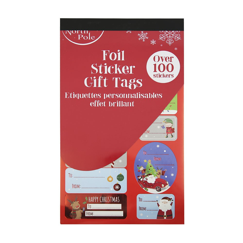 100 Sticker Gift Tags Colour - Country Baskets