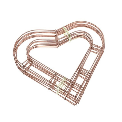 Wire Heart Frames 12 Inch 10 Pack - Country Baskets