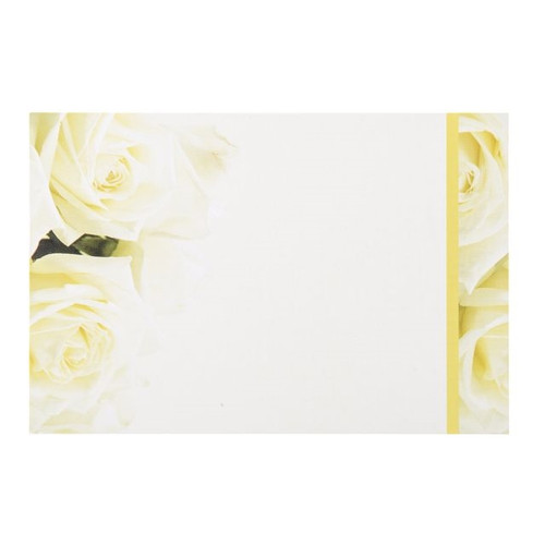 Single Rose Card Ivory 50 Pack | Floristry Cards | Country Baskets