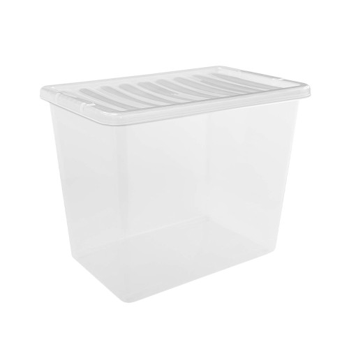 80 Litre Storage Box & Lid Clear - Country Baskets