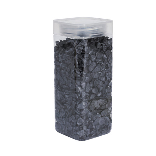 Pearlised Glass Pebbles 5-8mm - Black - Square Jar - 750gr | Floristry ...