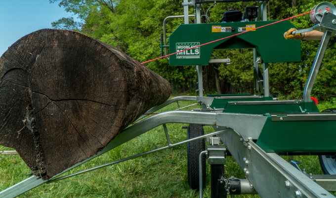 How to Load Logs onto a Sawmill - Woodland Mills