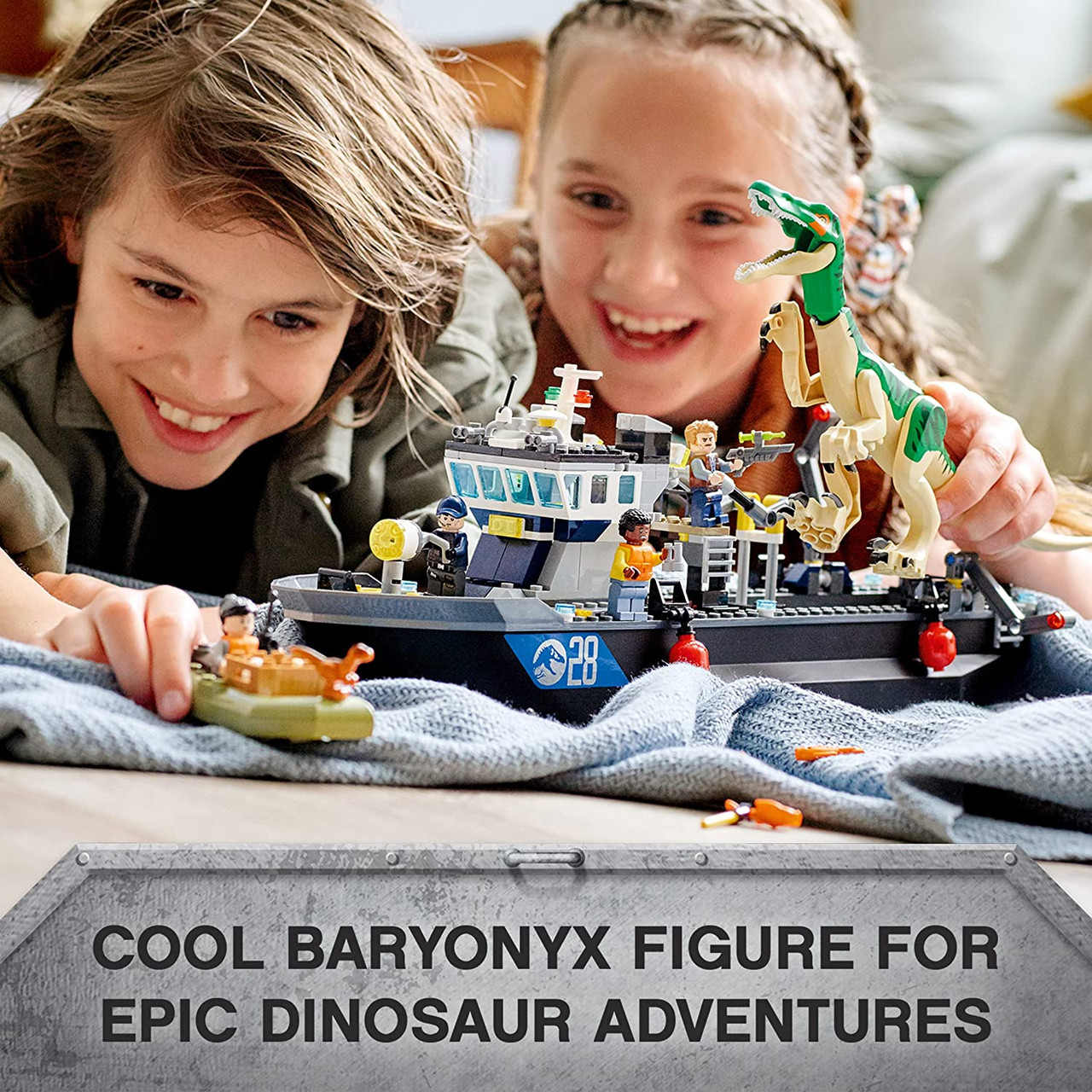 LEGO 76942 Jurassic World Baryonyx Dinosaur Floating Boat Escape Toy ...
