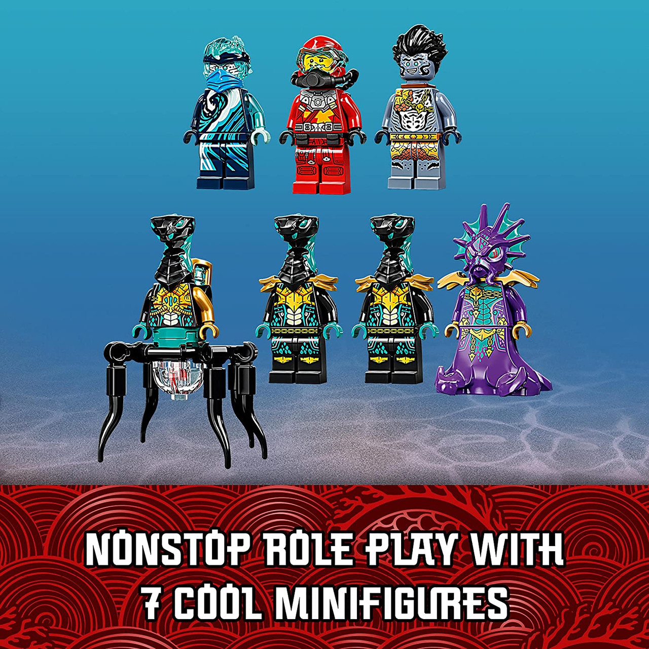 LEGO 71755 NINJAGO Temple of the Endless Sea Building Set, Underwater ...