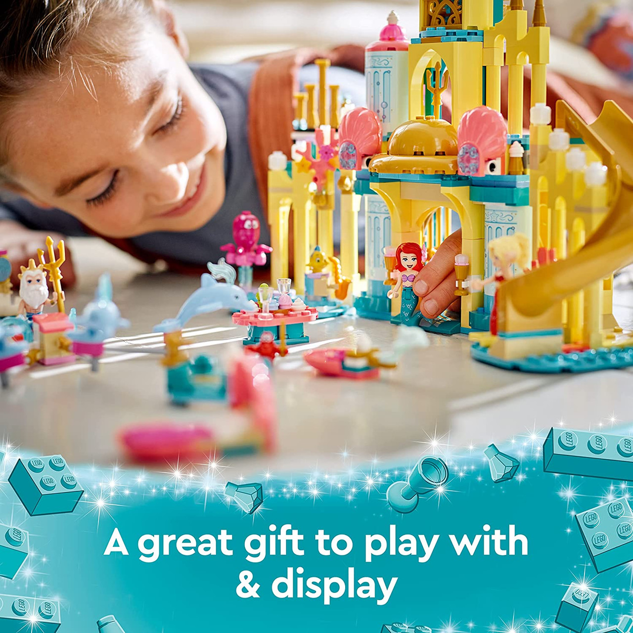 LEGO 43207 Disney Princess Ariel’s Underwater Palace Castle Toy Set ...