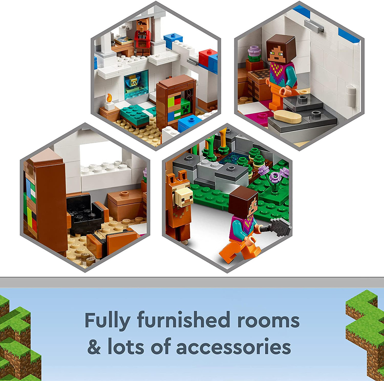 LEGO 21188 Minecraft The Llama Village Animal House Toy - Buzz Retailer