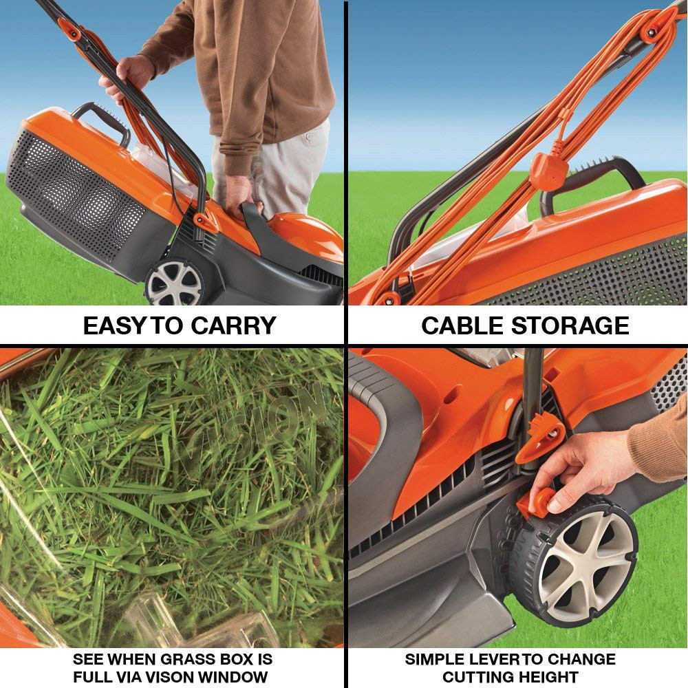 Flymo Chevron 32VC Electric Wheeled Lawn Mower - Buzz Retailer