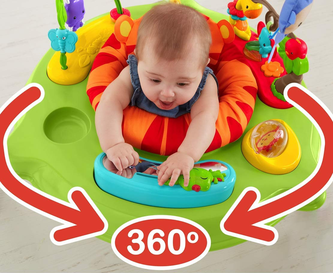 Fisher-Price Roaring Rainforest Baby Jumperoo with Music and Lights ...