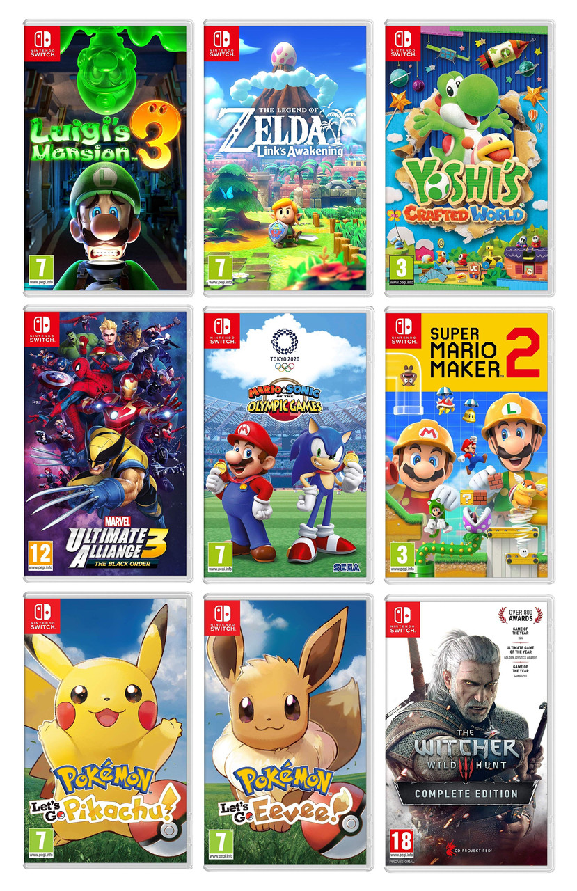 Nintendo Switch 2 Game Bundle - Super Mario Smash Bros, Zelda, Splatoon ...