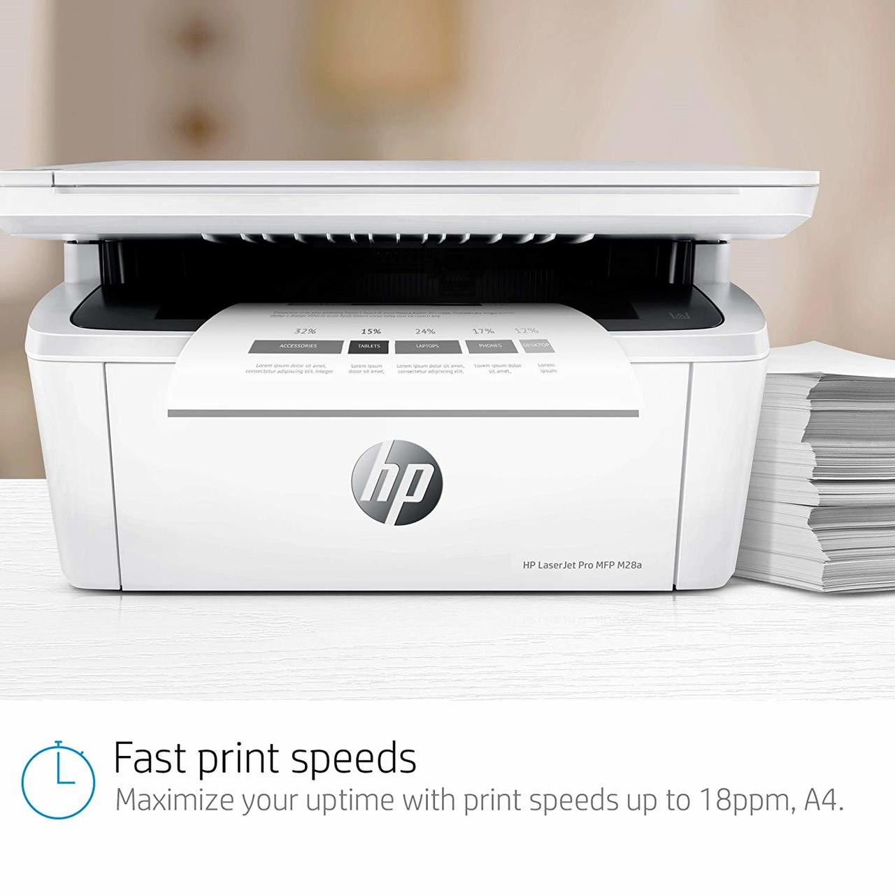 HP Laserjet Pro M28W All in One WiFi Laser Printer - Buzz Retailer