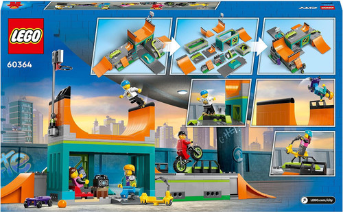 LEGO 60364 City Street Skate Park Set, Skateboard Stunts Toy - Buzz ...