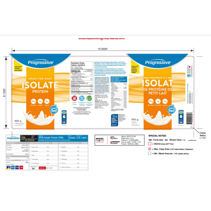Progressive Grass Fed Whey Isolate Protein